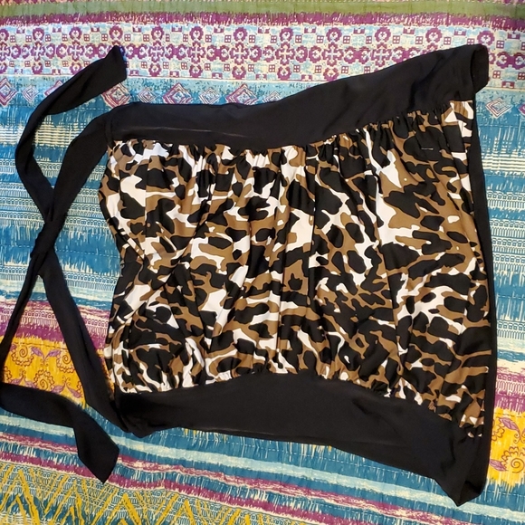 Upstream | Swim | Upstream Tankini Swim Top 4 Blackbrown Blk White Camo ...